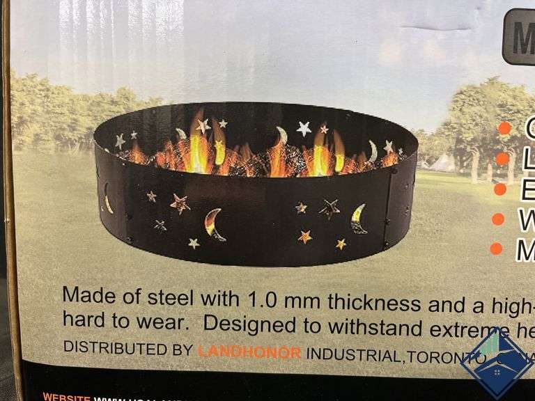 Land Honor Large 36” Round Metal Fire Pit Ring - Estate Details