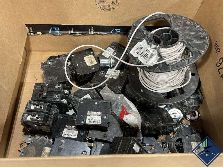 Various Sized Circuit Breakers and Spool of Wire - Estate Details